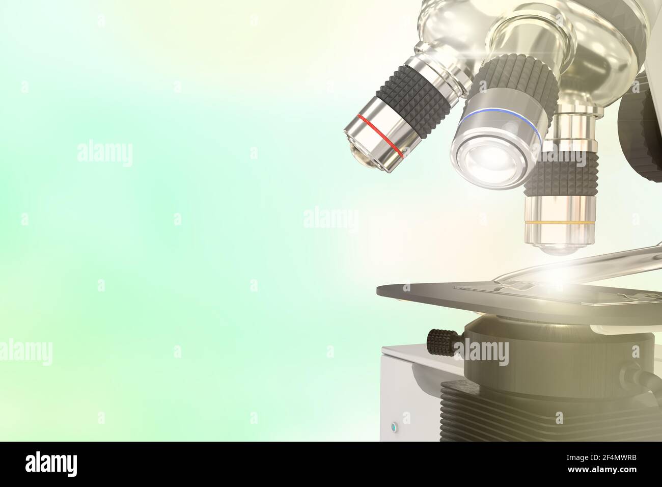 bacteria analysis concept, laboratory modern scientific microscope with ...