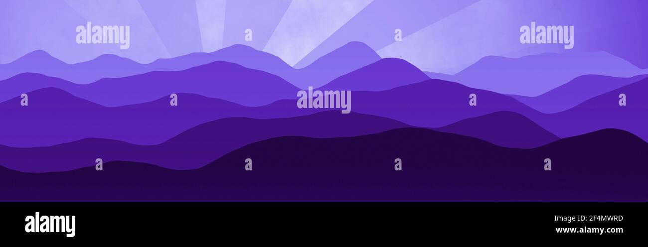 amazing hills slopes at the time of sun to rise digital graphics ...