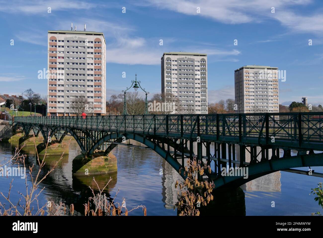 High rise flats, tower blocks,14 storeys tall, Council housing ...