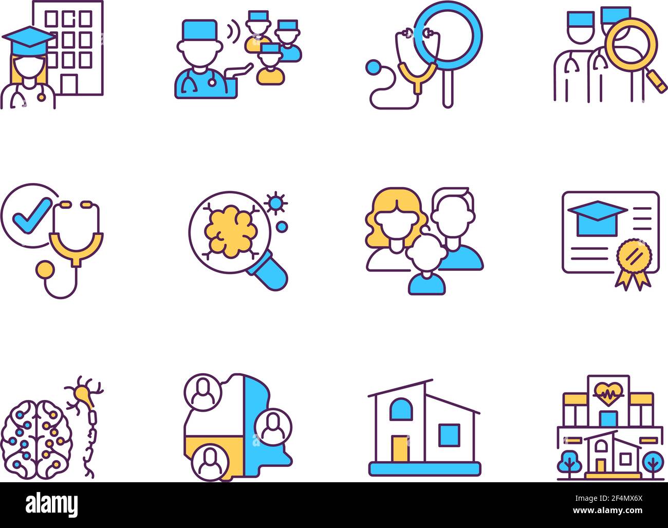 Health care RGB color icons set Stock Vector Image & Art - Alamy