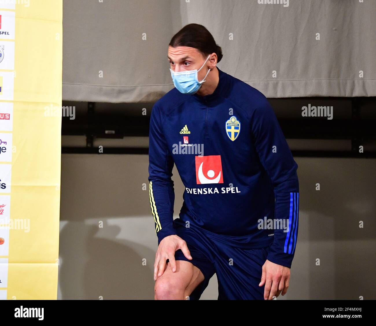 Zlatan Ibrahimovic arrives a press conference at Friends Arena in ...