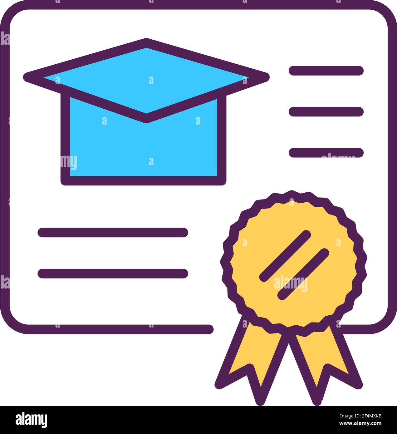 Academic degree RGB color icon Stock Vector Image & Art - Alamy