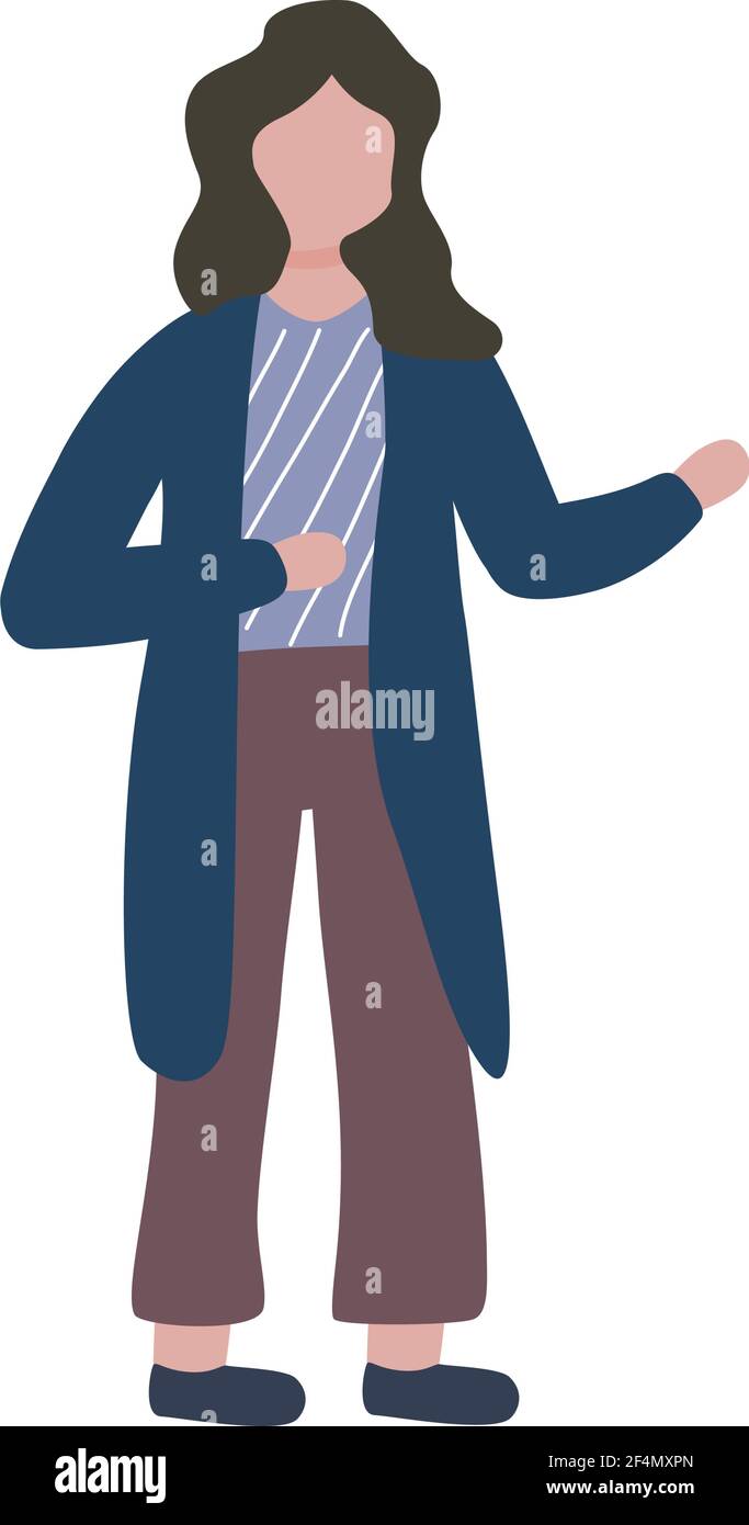 young woman standing avatar character Stock Vector Image & Art - Alamy