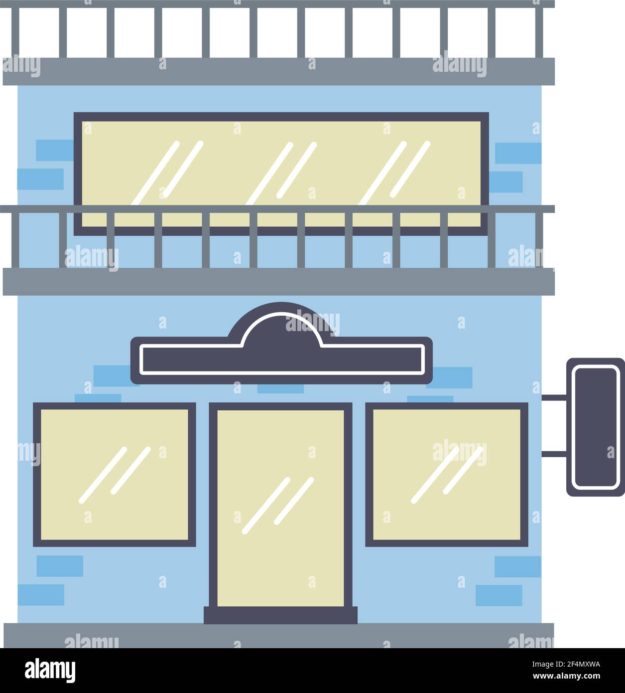 blue facade store building icon Stock Vector Image & Art - Alamy