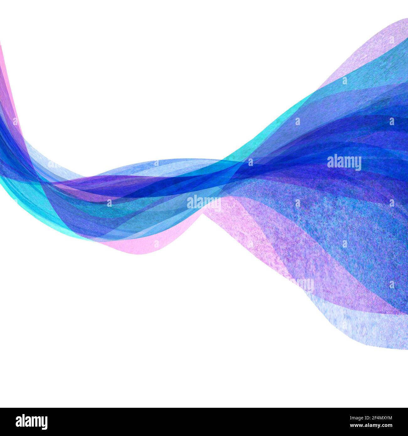 Watercolor transparent wave purple lavender teal blue color background ...