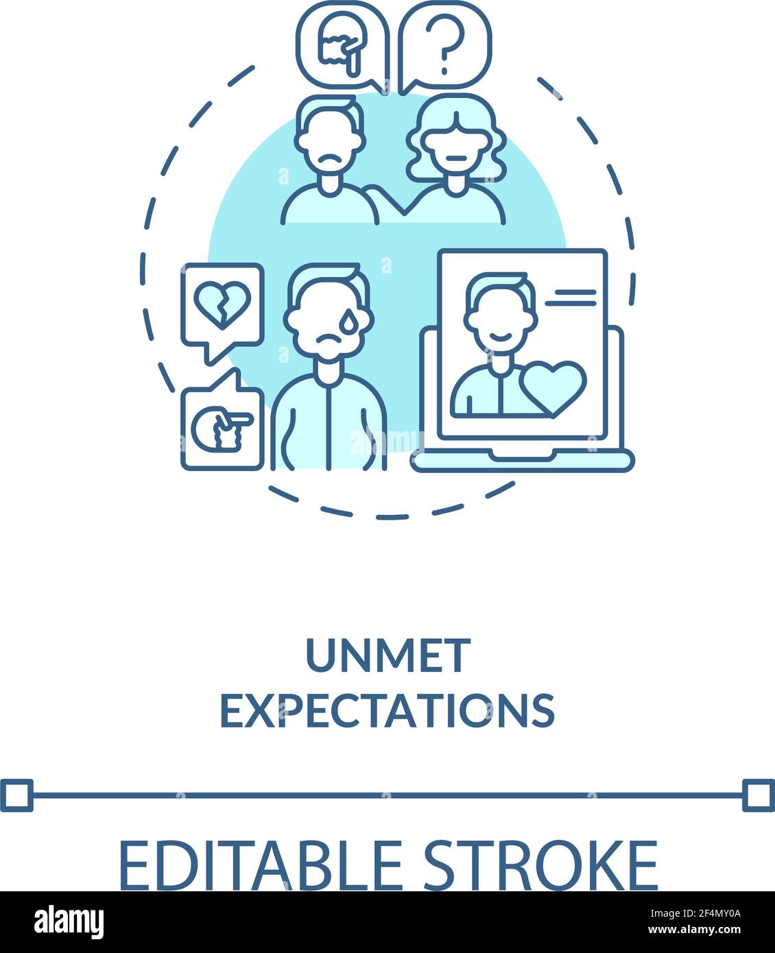 Unmet expectations concept icon Stock Vector Image & Art - Alamy