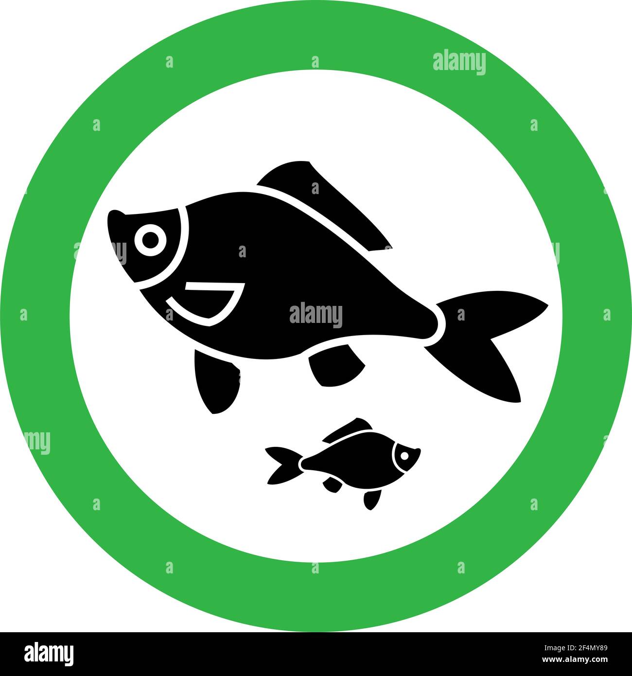 Fishing allowed sign, modern round sticker Stock Vector Image & Art - Alamy
