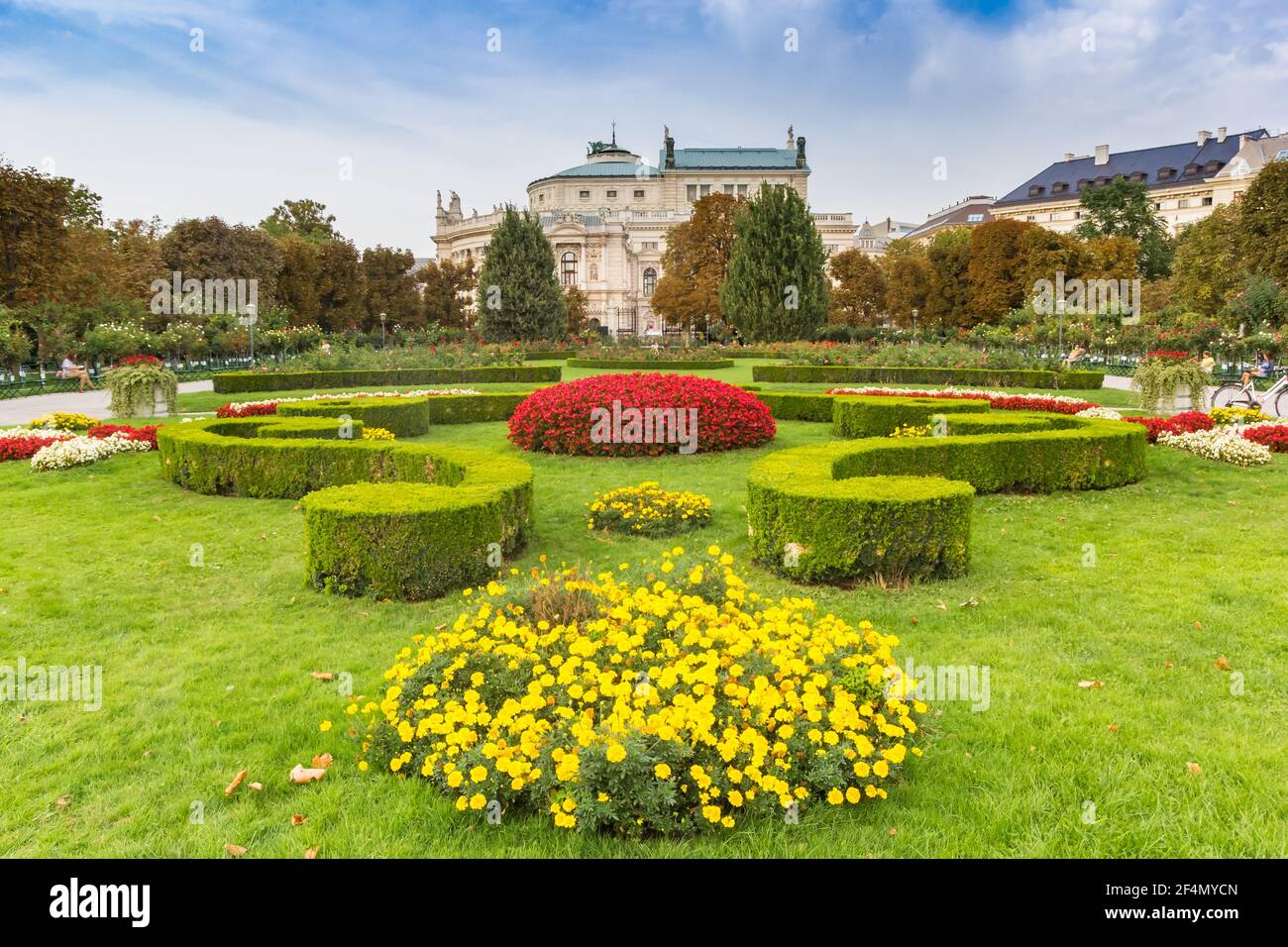 Colorful flowers in the Volksgarten park in Vienna, Austria Stock Photo ...