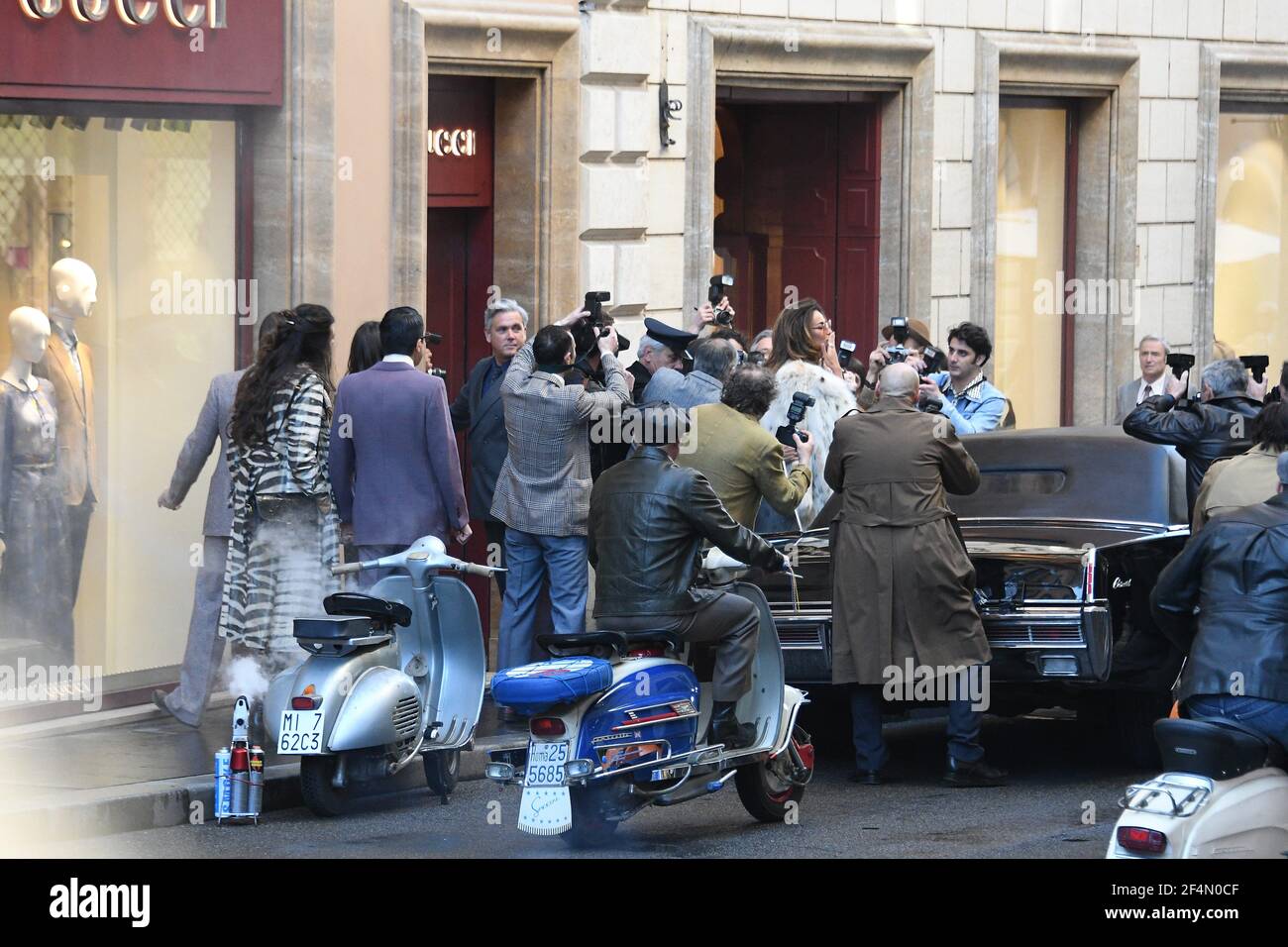 Rome, Italy. 22nd Mar, 2021. Rome, Via Condotti Lady Gaga and Al Pacino ...