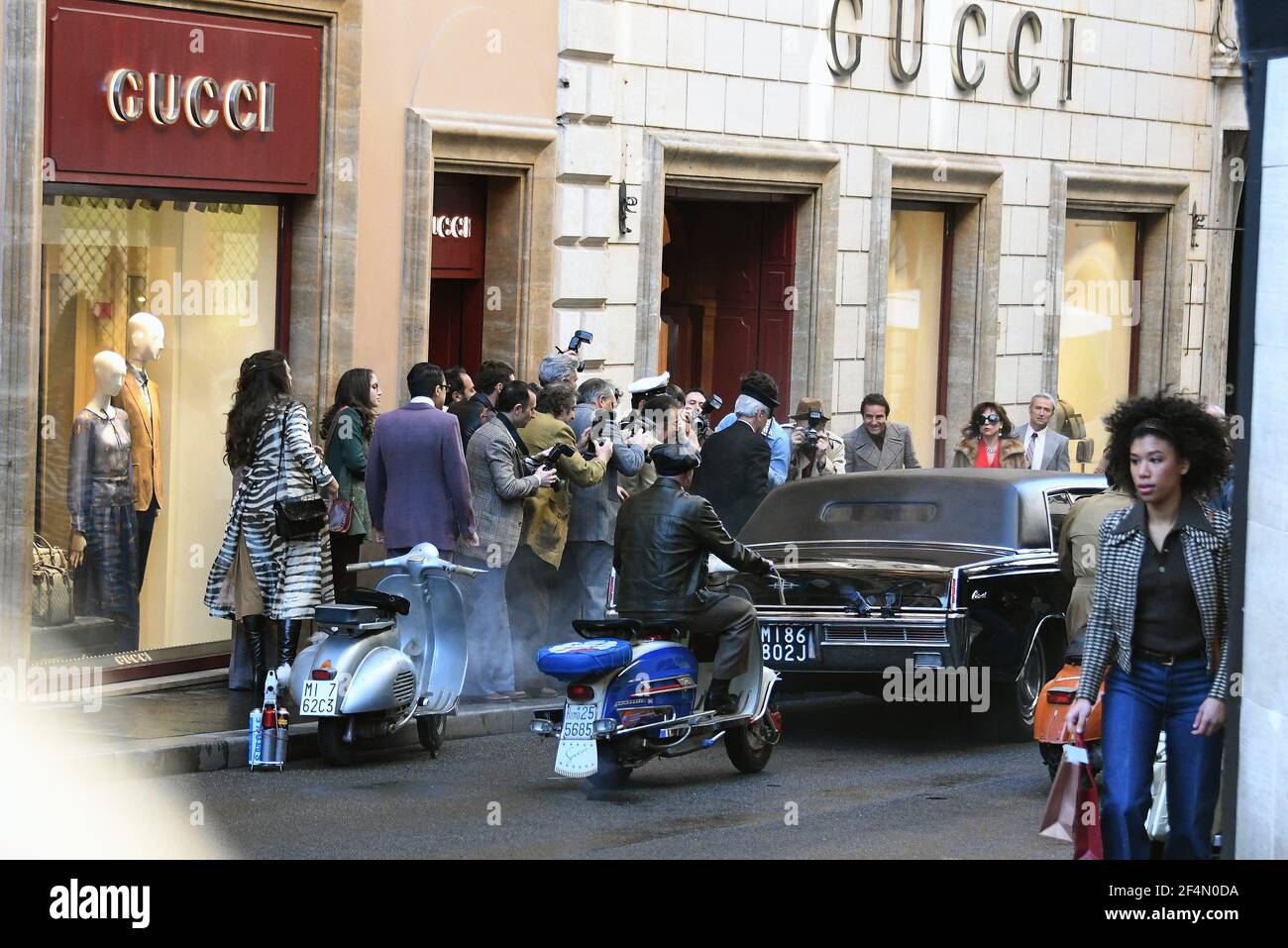 Rome, Italy. 22nd Mar, 2021. Rome, Via Condotti Lady Gaga and Al Pacino ...