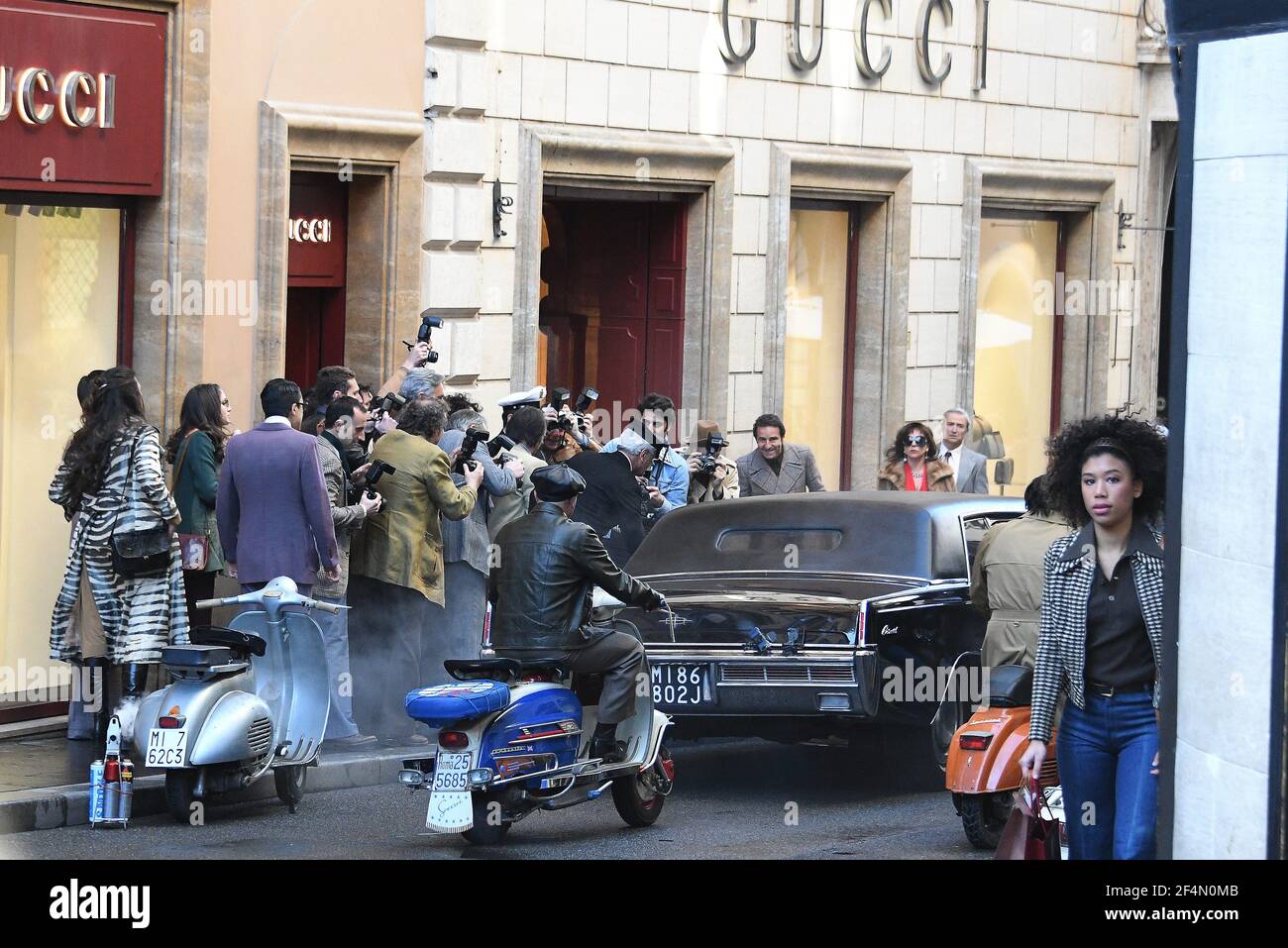 Rome, Italy. 22nd Mar, 2021. Rome, Via Condotti Lady Gaga and Al Pacino ...