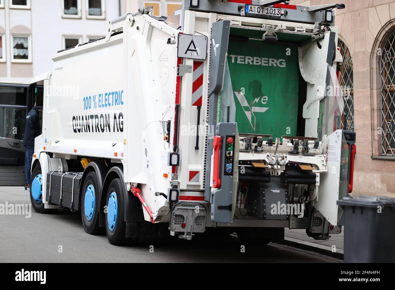 Nuremberg, Germany. 22nd Mar, 2021. An all-electric garbage truck of ...