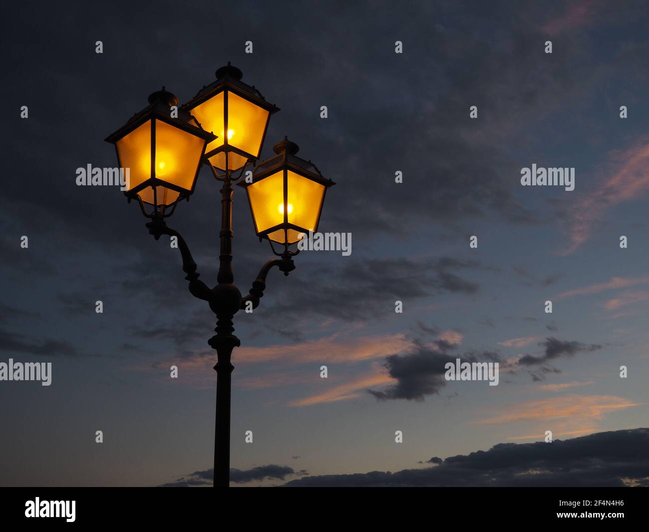Street Lamp at Night Stock Photo - Alamy