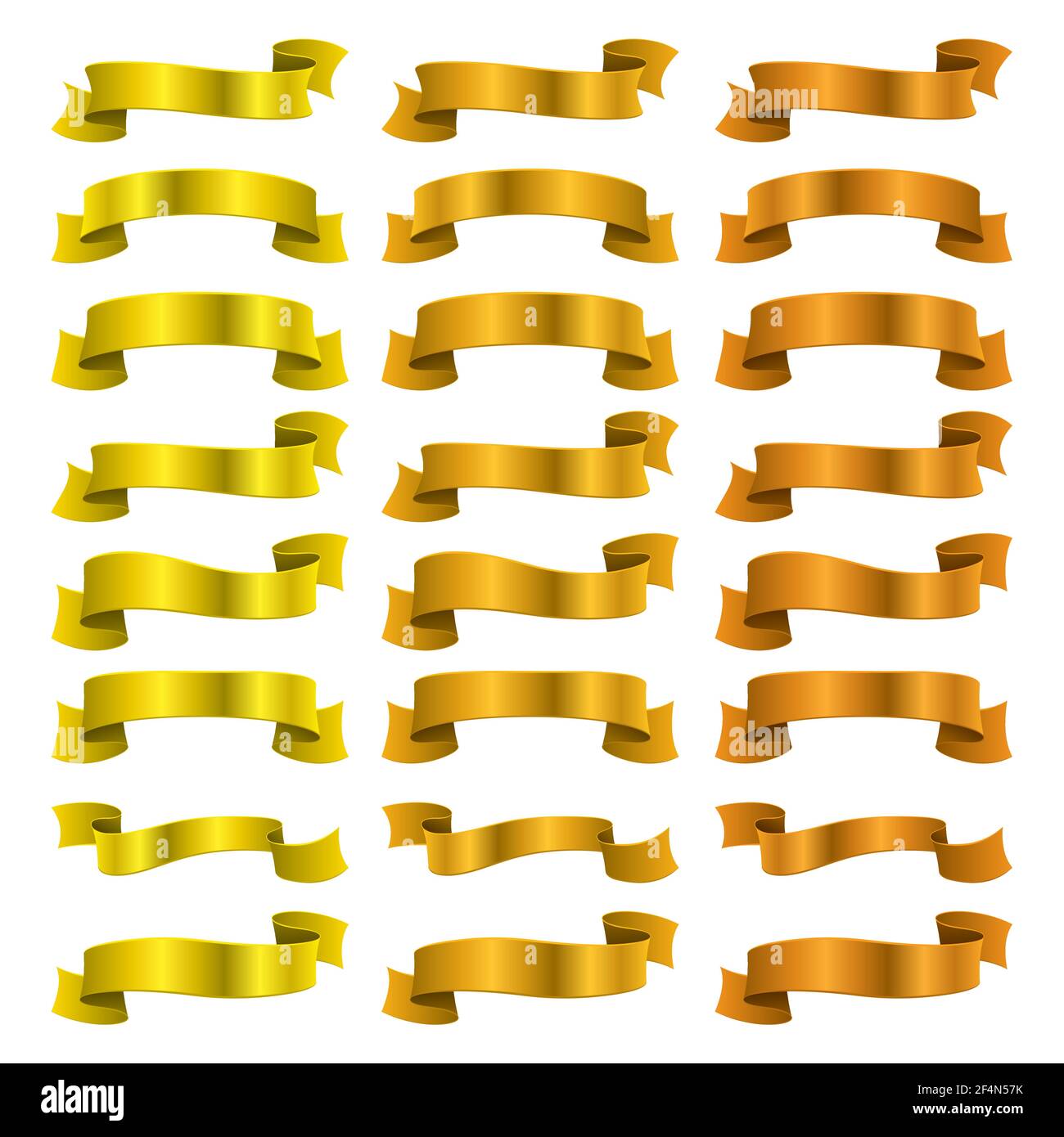 Set of vector illustration ribbons, paper. Shiny sign, label icon ...