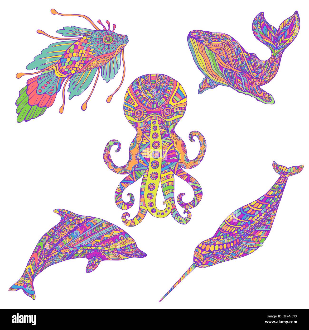 Characters doodle style Cut Out Stock Images & Pictures - Alamy