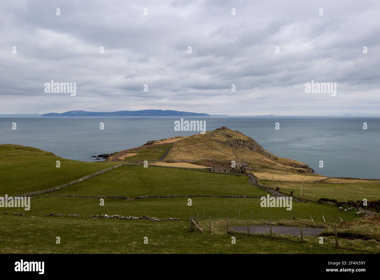 A view from Torr Head on the north Antrim coast looking over the ...
