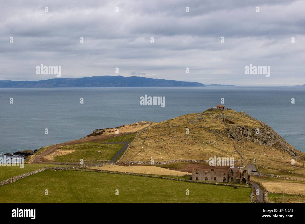 A view from Torr Head on the north Antrim coast looking over the ...