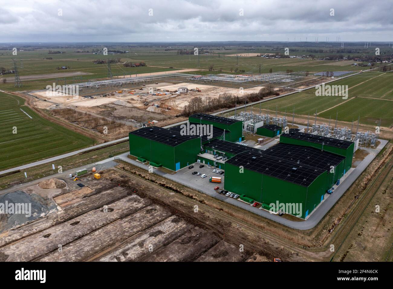 Wilster, Germany. 22nd Mar, 2021. The converter station of the NordLink ...