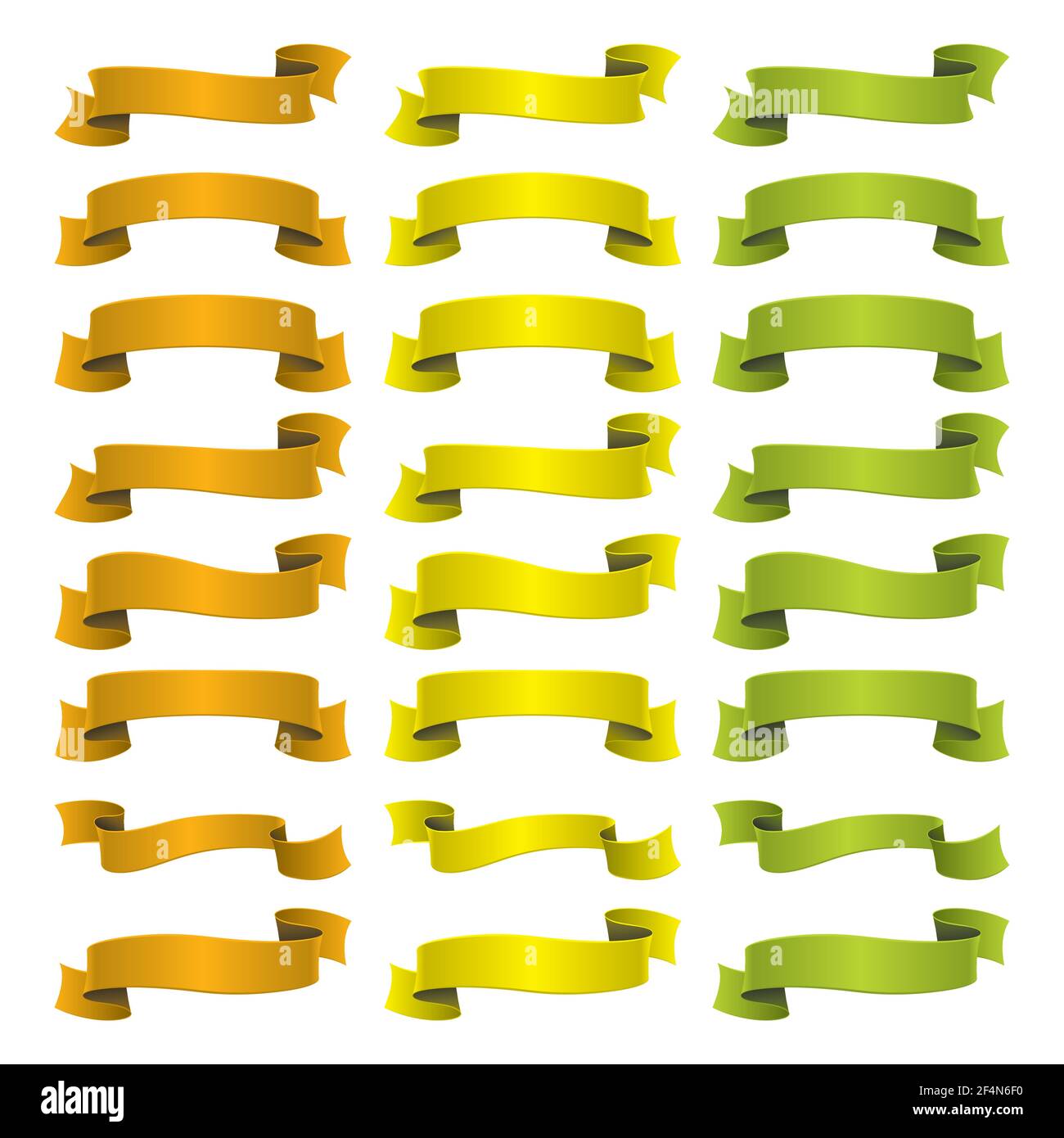 Set of vector illustration ribbons, paper. Shiny sign, label icon ...