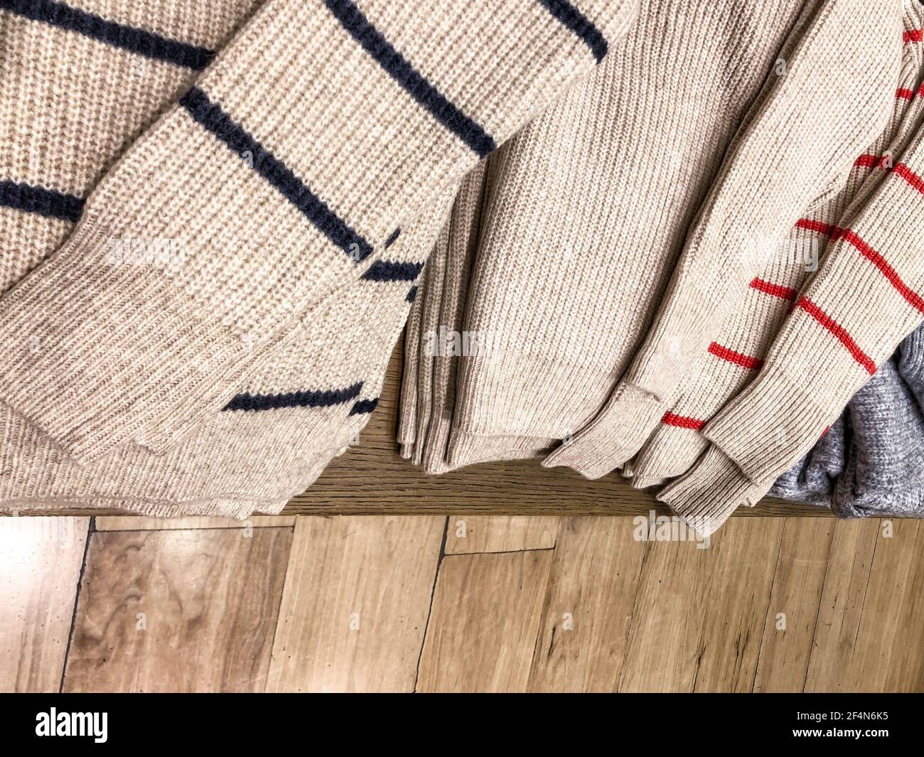 Folded jumper hi-res stock photography and images - Alamy