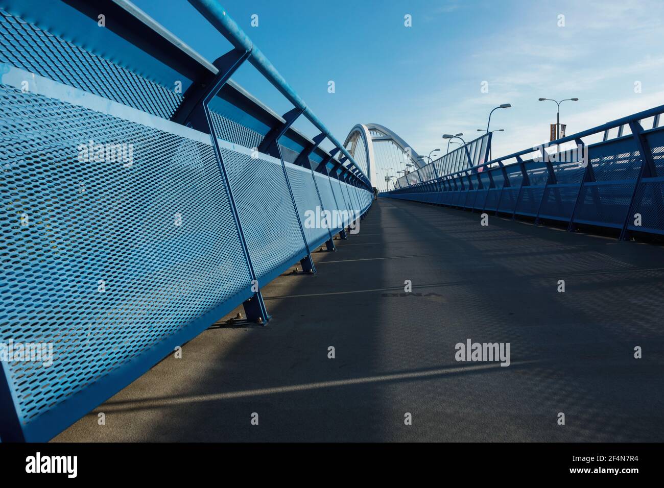Walkway on apollo bridge in Bratislava Stock Photo - Alamy