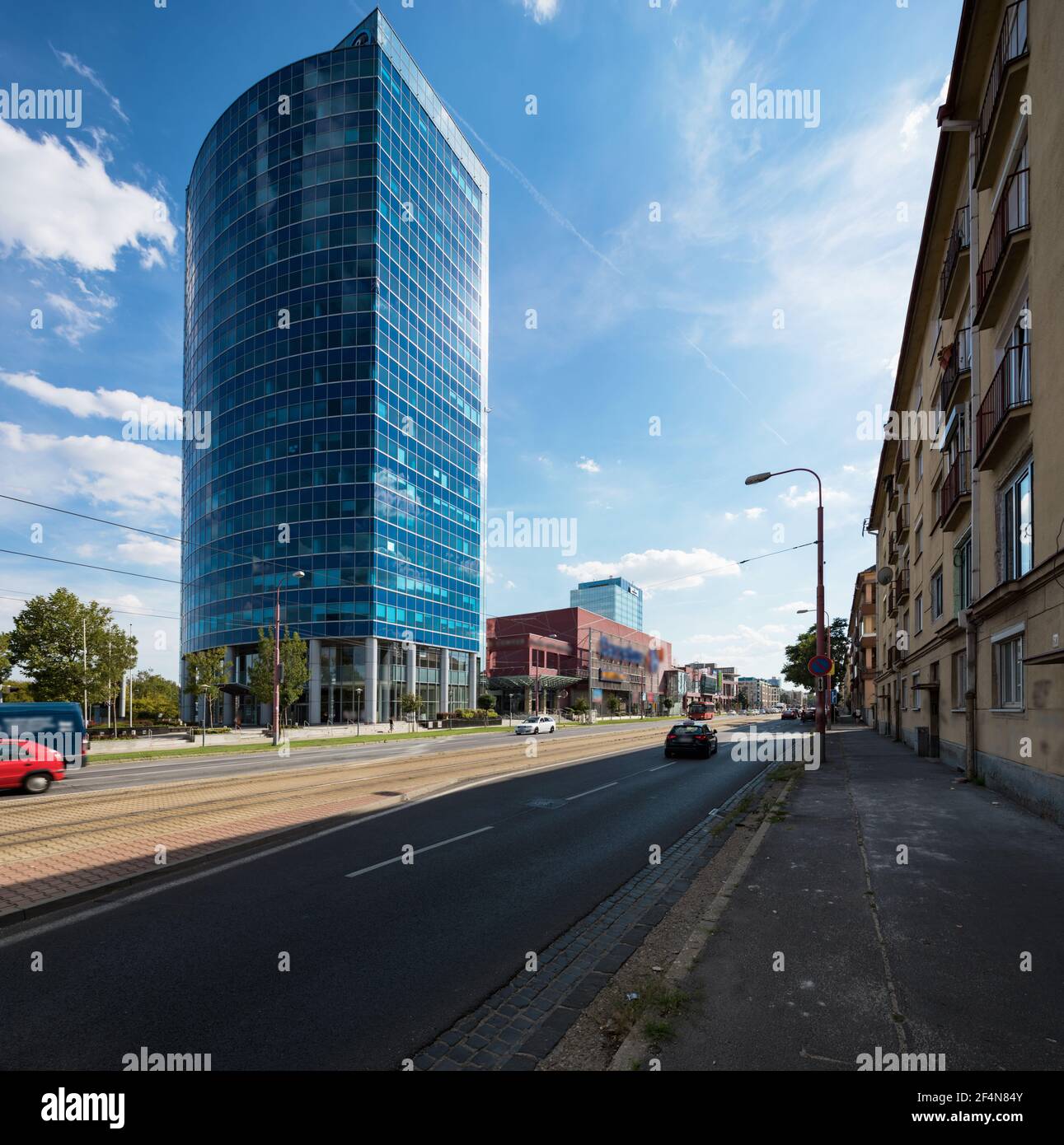 Modern high building in Bratislava Stock Photo - Alamy