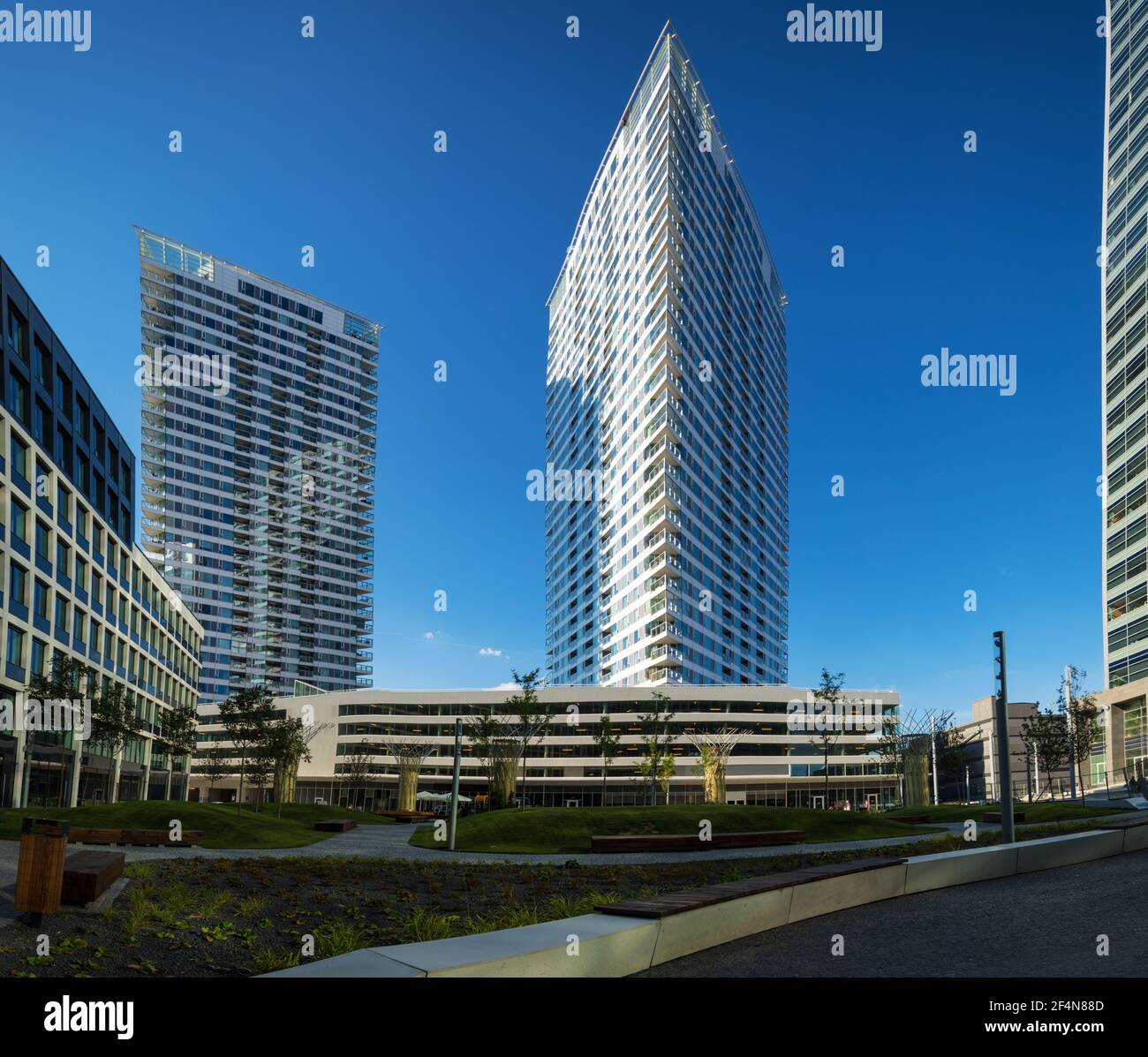 Modern high building in Bratislava Stock Photo - Alamy