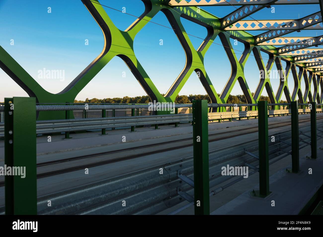 Old green bridge in Bratislava Stock Photo - Alamy