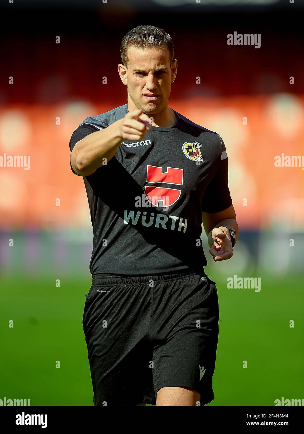 The referee Javier Alberola Rojas during the La Liga match between ...
