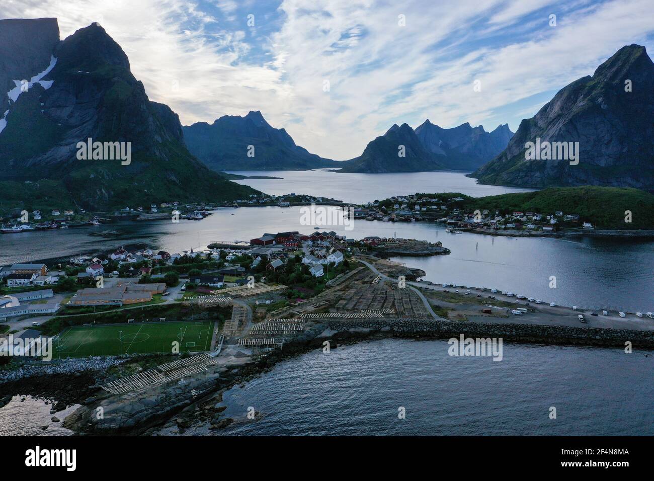Reine town summer 01 Stock Photo - Alamy