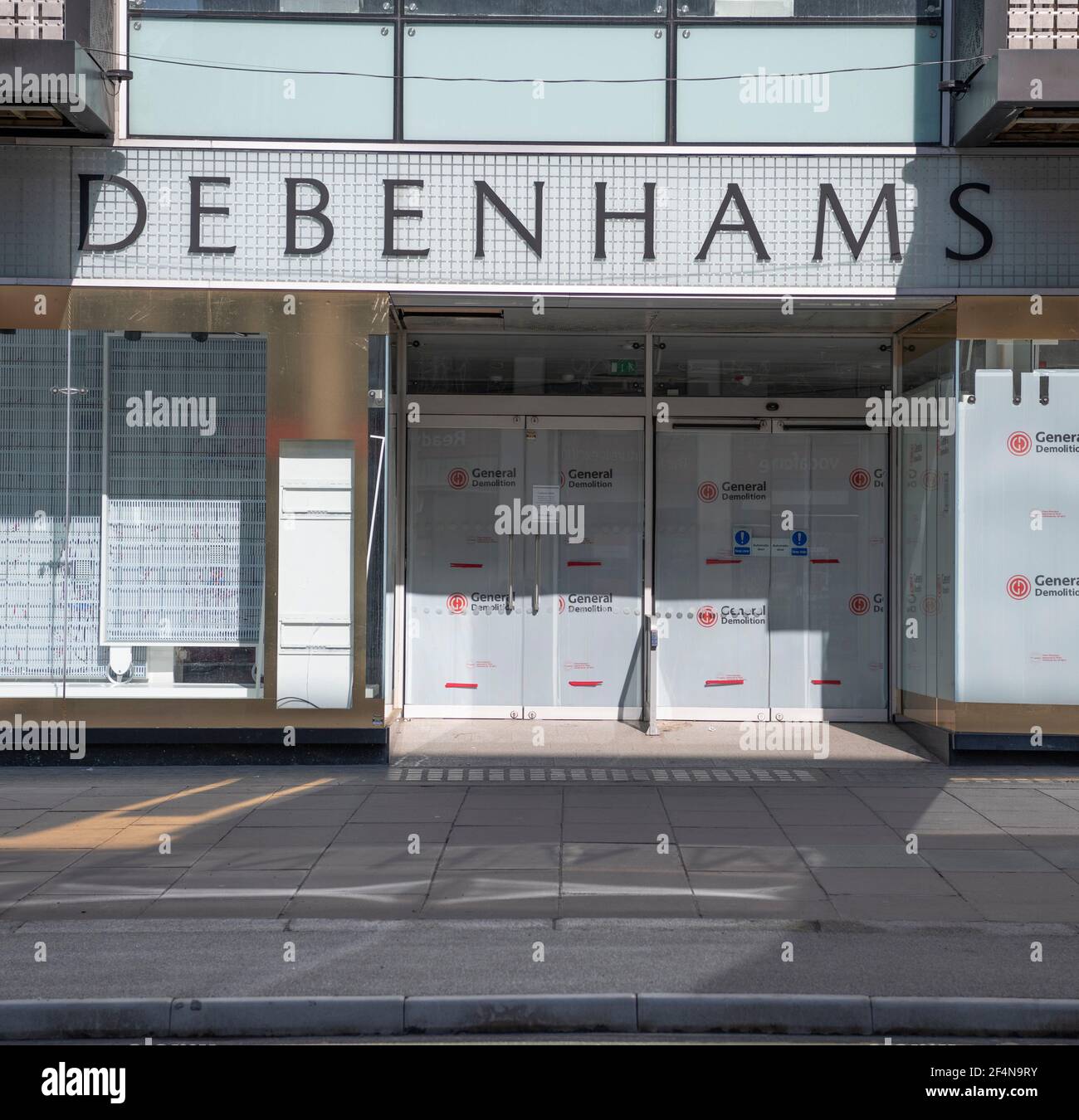 Debenhams flagship store in Oxford Street, now closed, displays ...