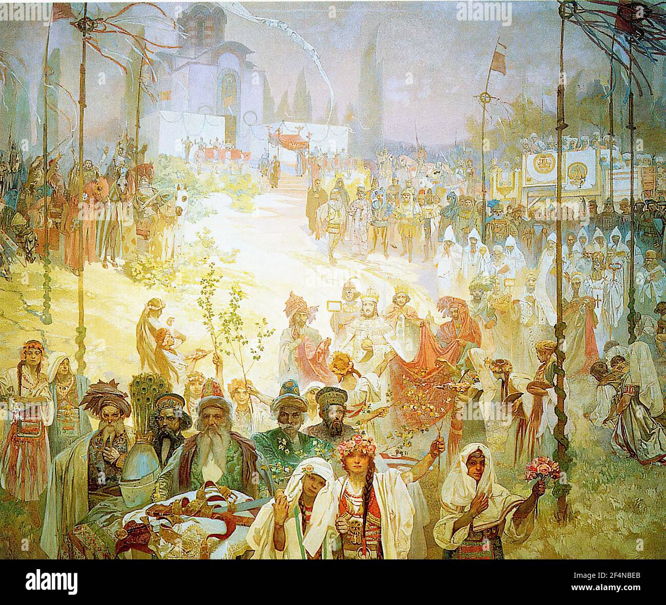 Alfons Mucha - Coronation Serbian Tsar Stepan Dusan as East Roman ...