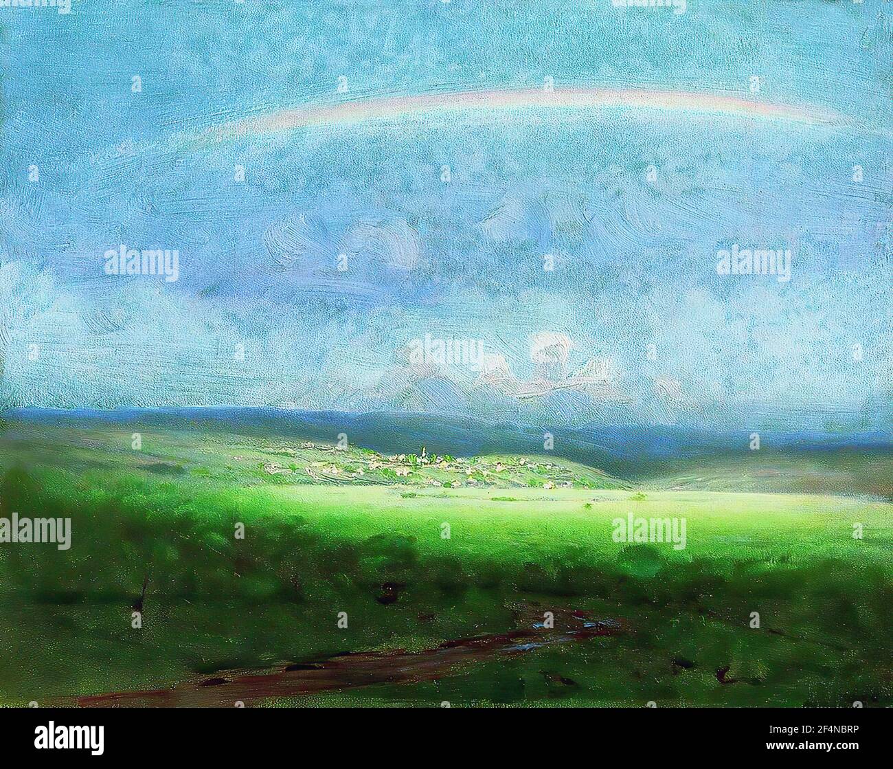 Arkhip Kuindzhi - After Rain Rainbow Stock Photo - Alamy