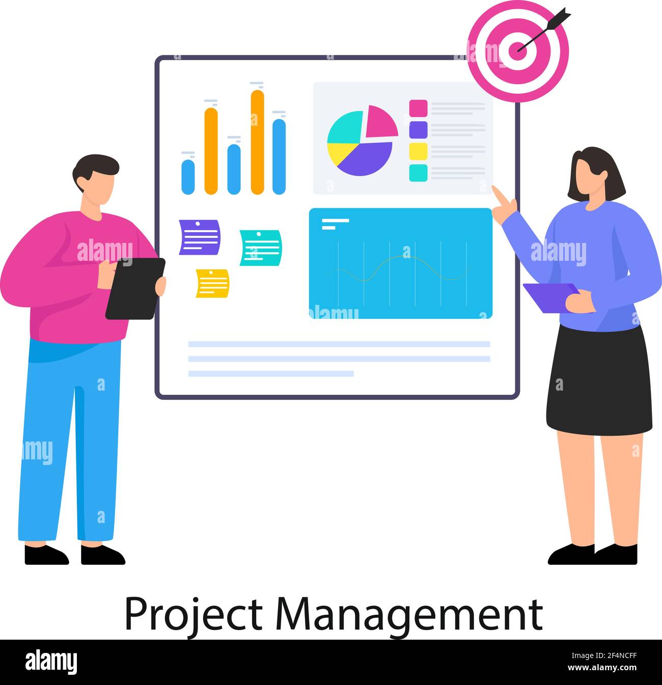 Project stats Stock Vector Images - Alamy