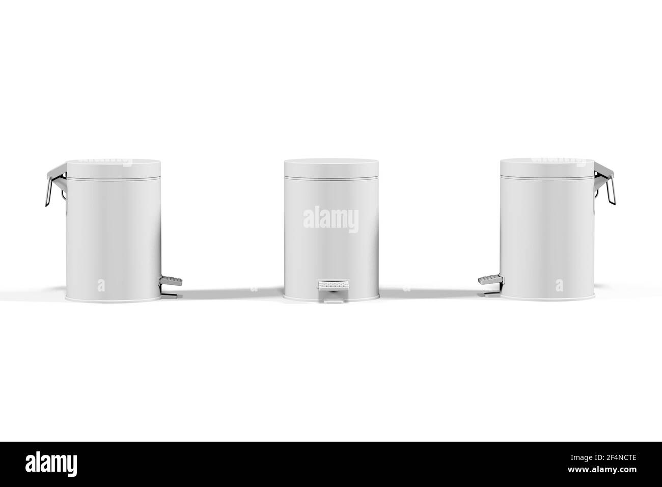 WC bin mockup isolated on white background - 3d render Stock Photo - Alamy