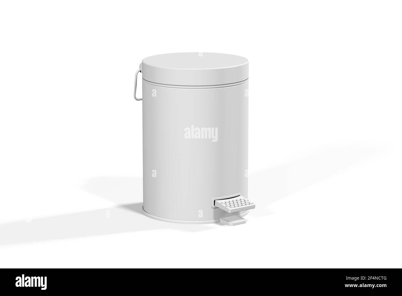 WC bin mockup isolated on white background - 3d render Stock Photo - Alamy