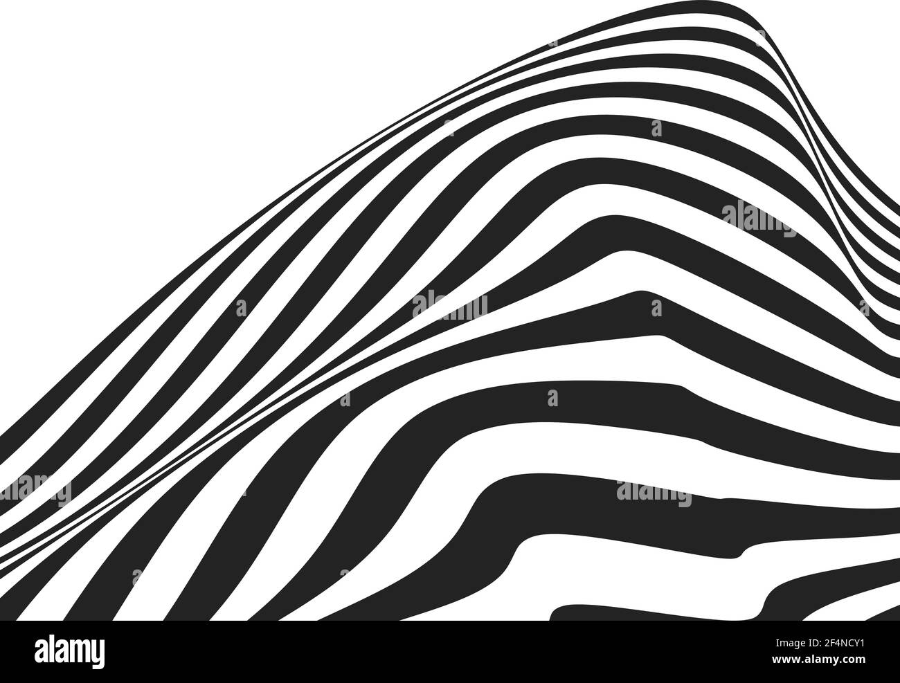 Optical illusion pattern. Background with wavy distorted stripes ...