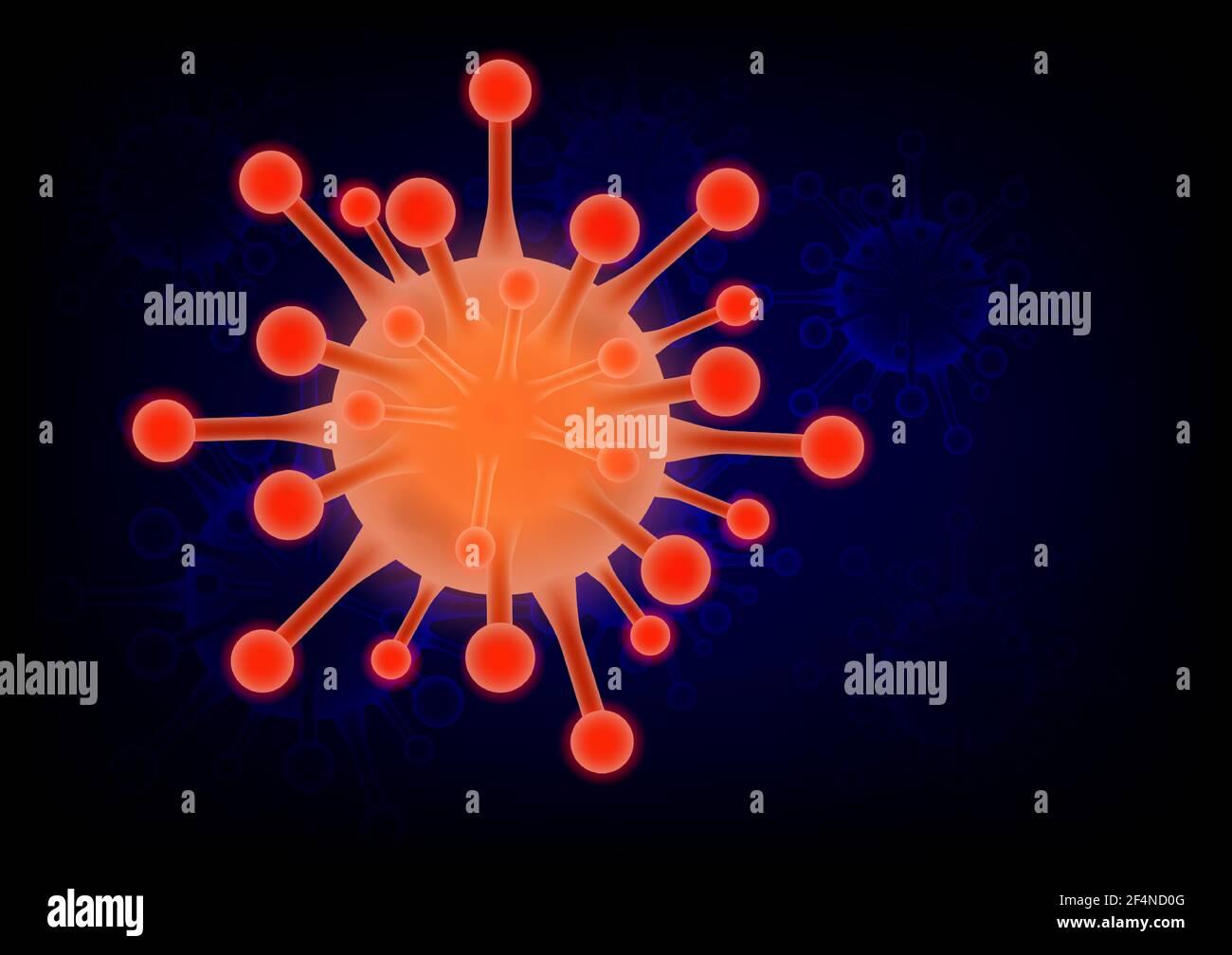graphics design Corona vius covid 19 virus on the dark background ...