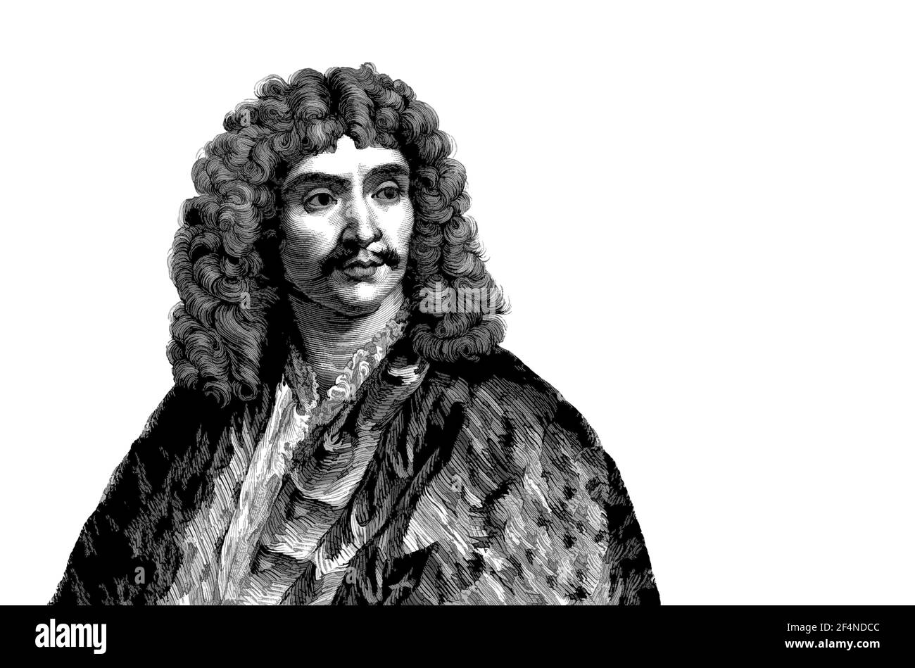 Moliere or Jean-Baptiste Poquelin, 1622-1673, French actor, theater ...