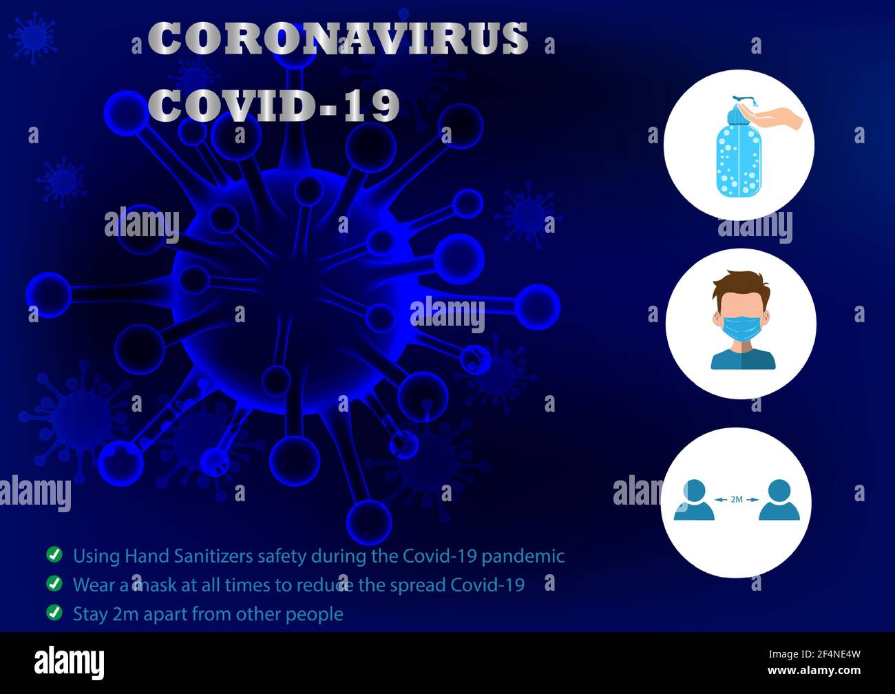 concept How to prevent the spread virus of COVID-19 by graphics vector ...