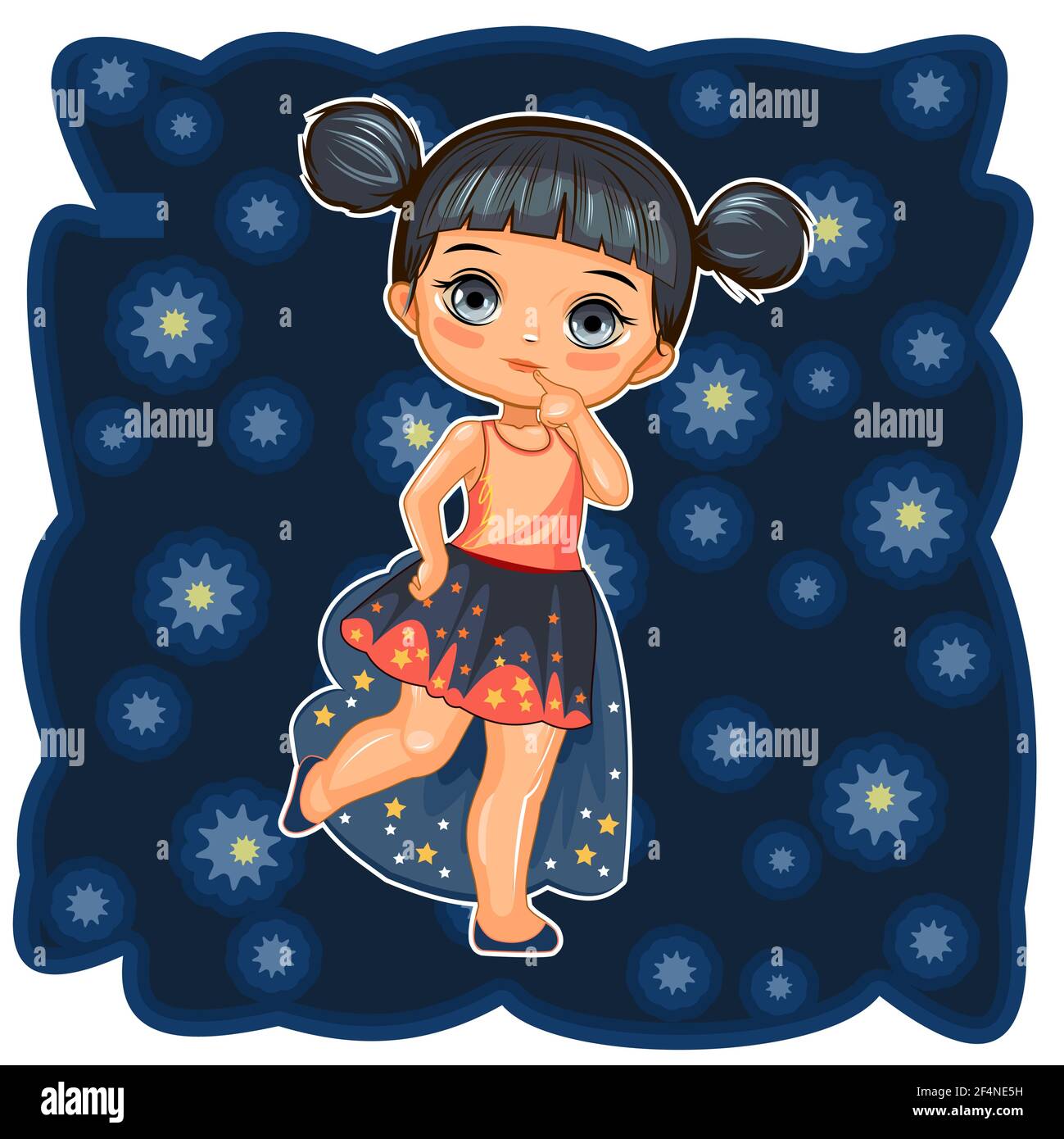 A cute little girl dressed as a princess. Cheerful funny child in a ...