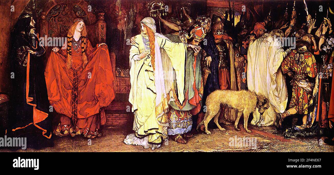Edwin Austin Abbey - King Lear Cordeli Farewell 1898 Stock Photo - Alamy
