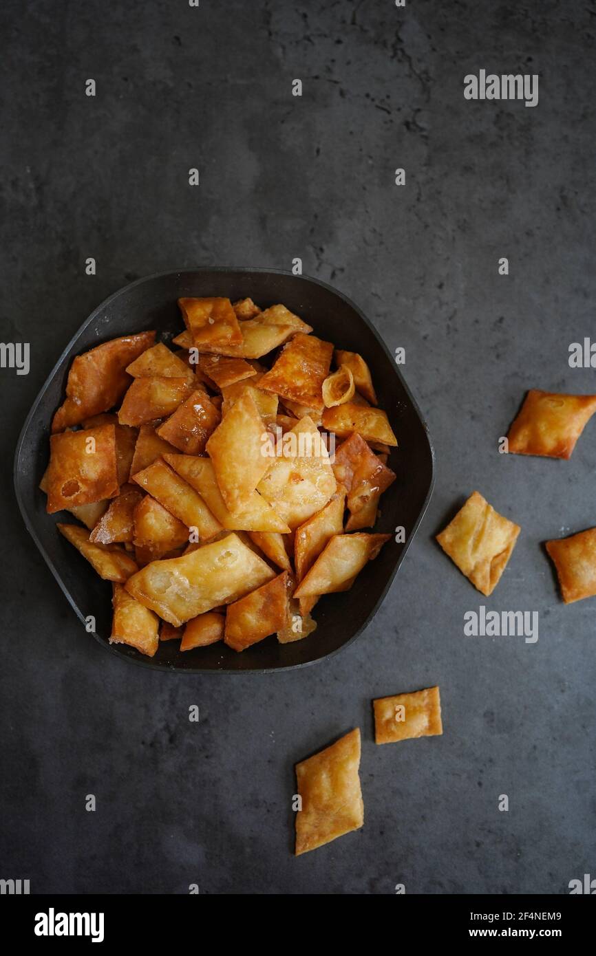 Sweet Diamond cuts - Deep fried Kerala sweet snack with flour coated in ...