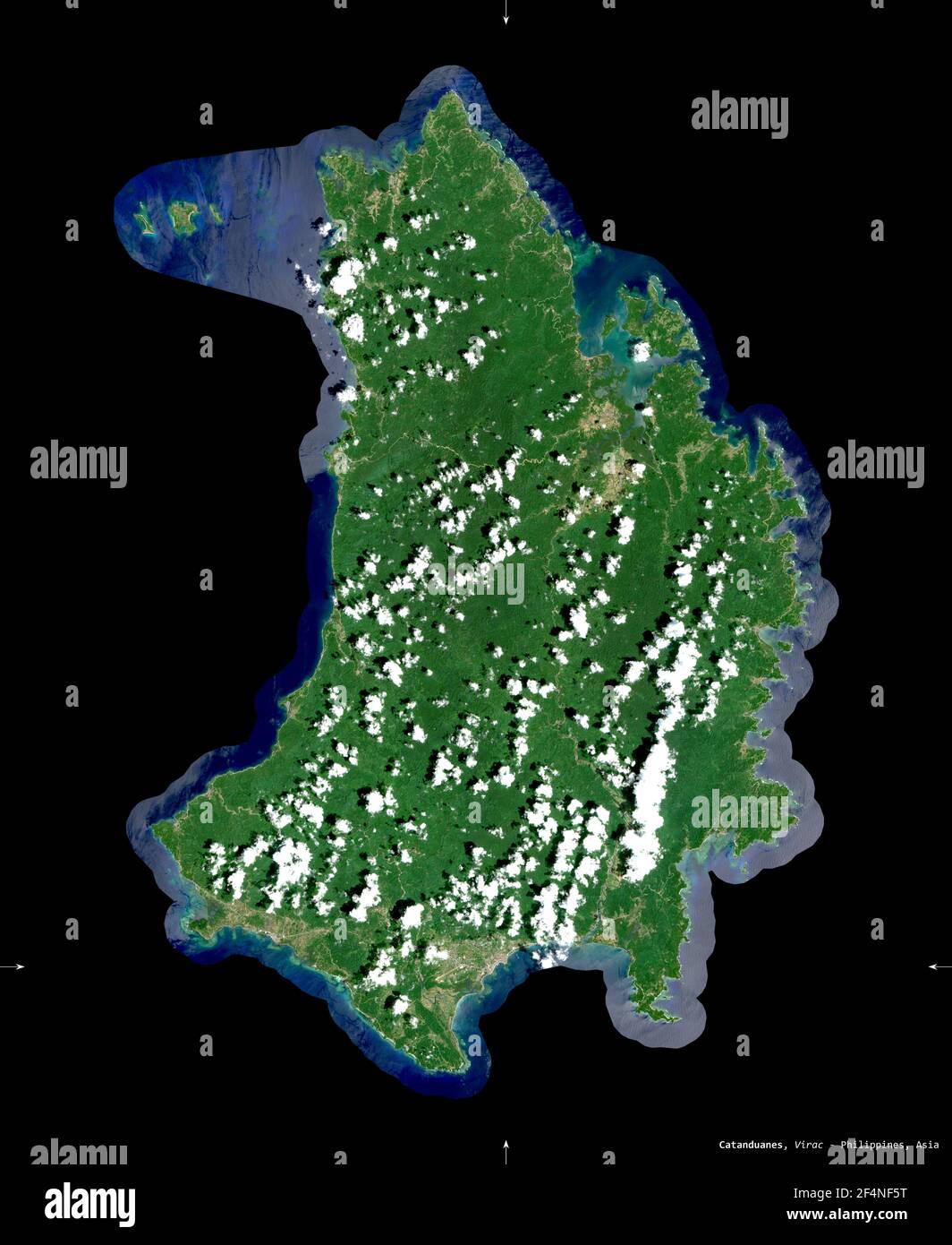 Catanduanes, province of Philippines. Sentinel-2 satellite imagery ...