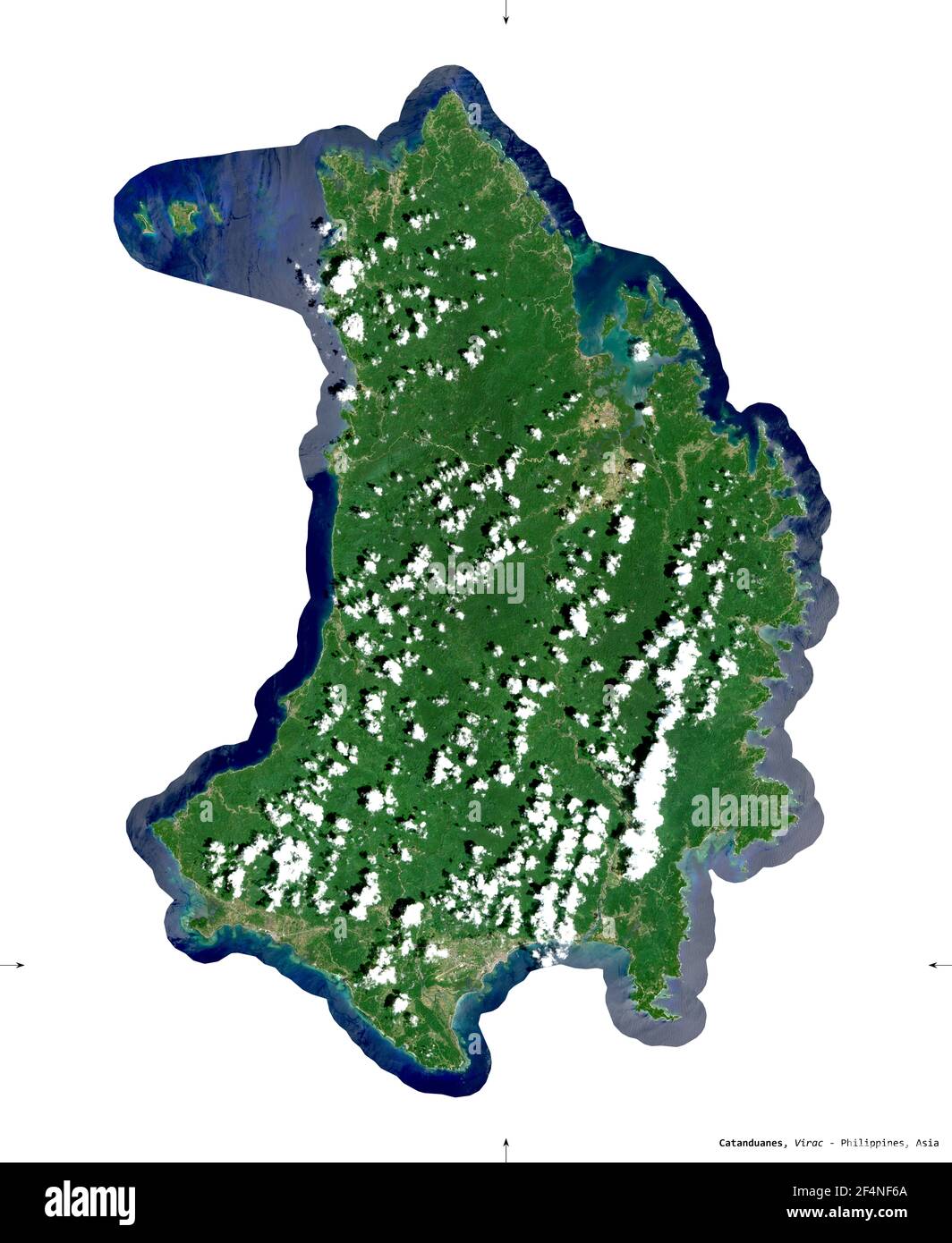 Catanduanes, province of Philippines. Sentinel-2 satellite imagery ...