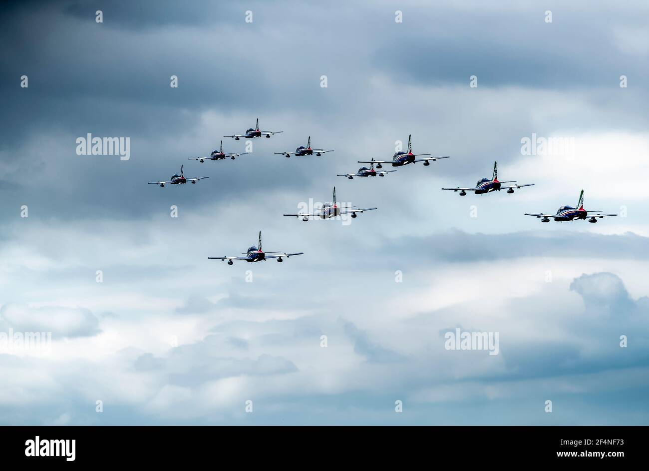 Italian Air Force Aerobatic Team in Formation Stock Photo - Alamy