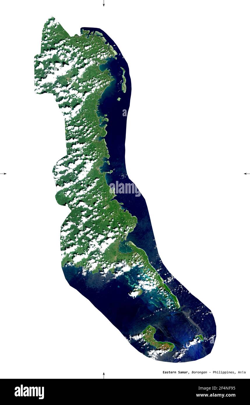 Eastern Samar, province of Philippines. Sentinel-2 satellite imagery ...