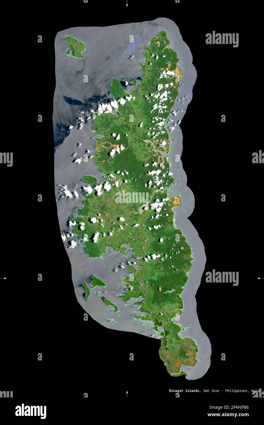 Dinagat Islands, province of Philippines. Sentinel-2 satellite imagery ...