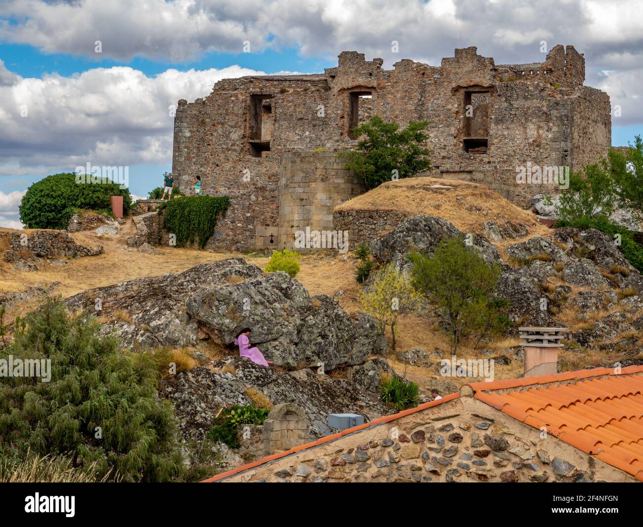 Castelo Rodrigo, Portugal - August 2020: the ruined Palace of ...