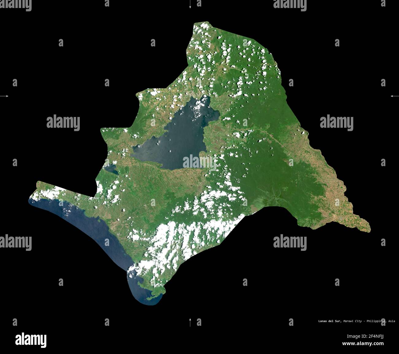 Lanao del Sur, province of Philippines. Sentinel-2 satellite imagery ...